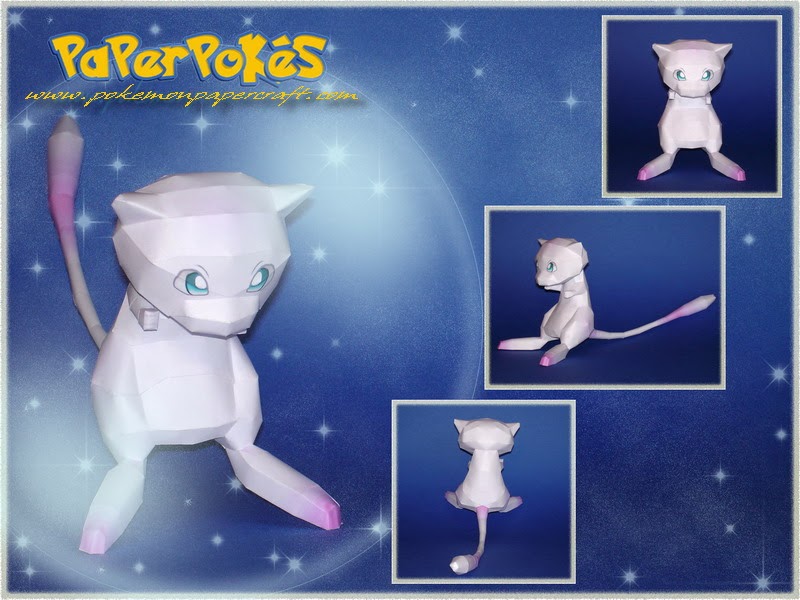 PaperPokés - Pokémon Papercraft: MEW (Skelekitty's Anniversary Model)