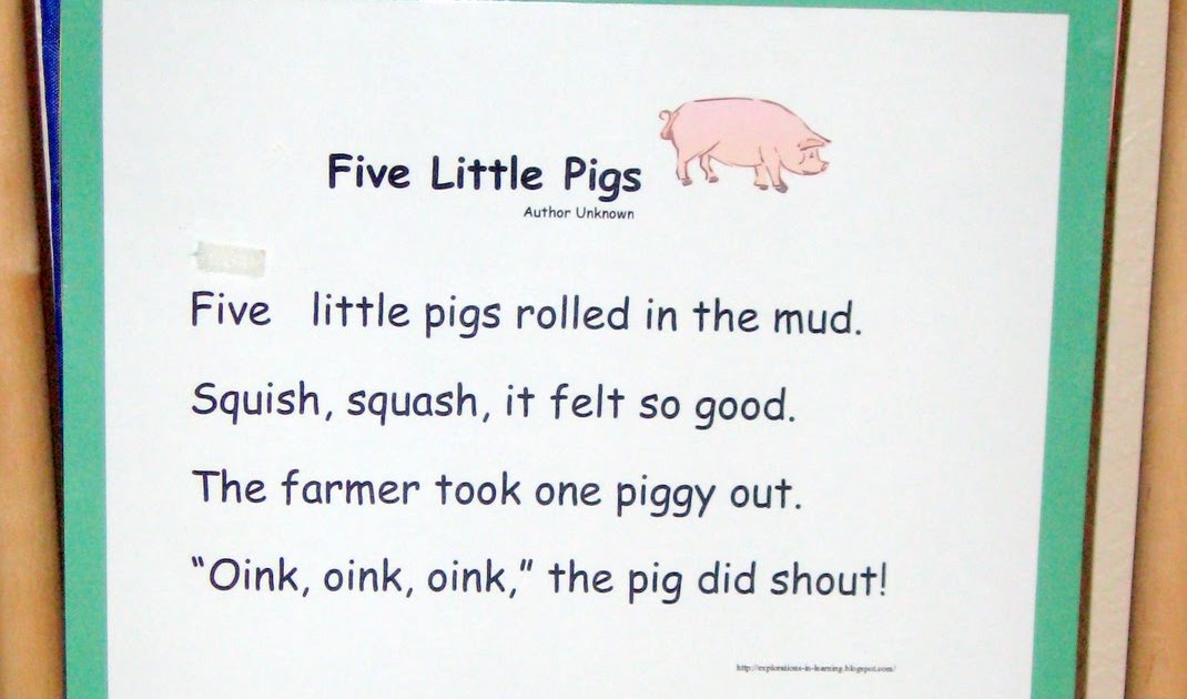 Explorations: Five Little Pigs