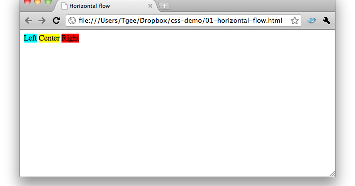 Trisha's Ramblings: CSS for Developers: Horizontal Layout Using CSS
