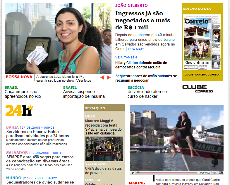 Planeta Zero: Novo site do Correio da Bahia Planeta Zero: Novo site do Correio da Bahia