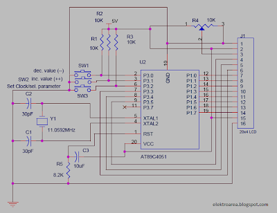 AT89C4051 based Rangkaian RTC Berbasis - Electronic Circuit Collection