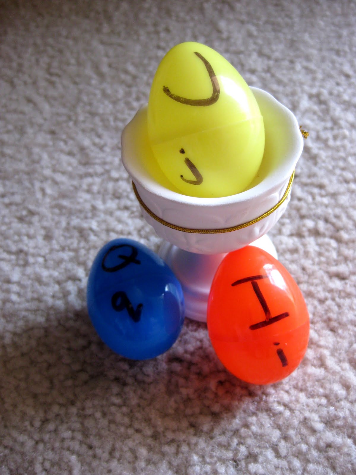 This Little Project: Alphabet Matching with Plastic Eggs