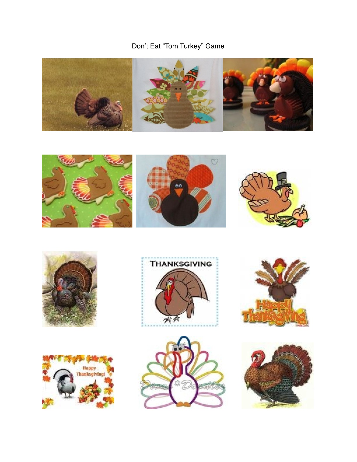 This Little Project: Thanksgiving Kid's Game