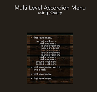 Multi Level Accordion Menu