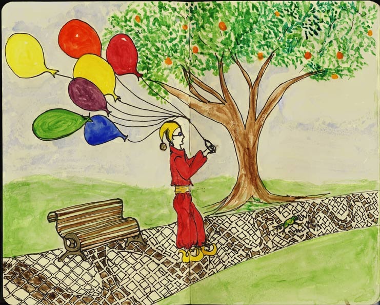 Belen Islas' art: el vendedor de globos