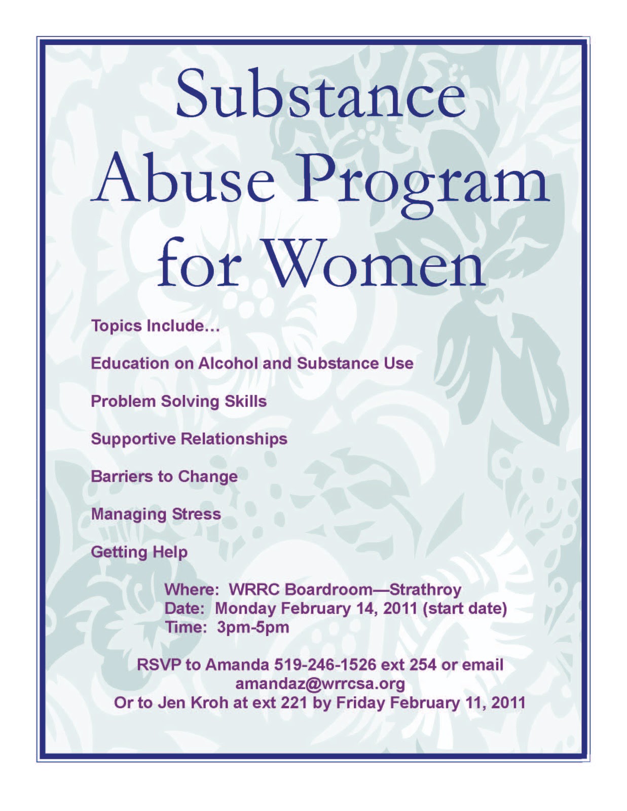 Women s Rural Resource Centre Substance Abuse Group Program For Women women-s-rural-resource-centre-substance-abuse-group-program-for-women