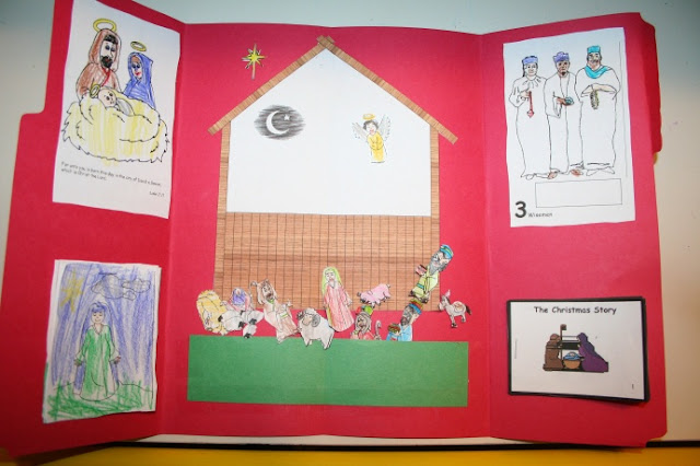 Nativity Lapbook & Craft Pictures - Shower of Roses Blog