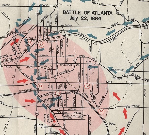 The Civil War Picket: Click it: Centennial map of Battle of Atlanta