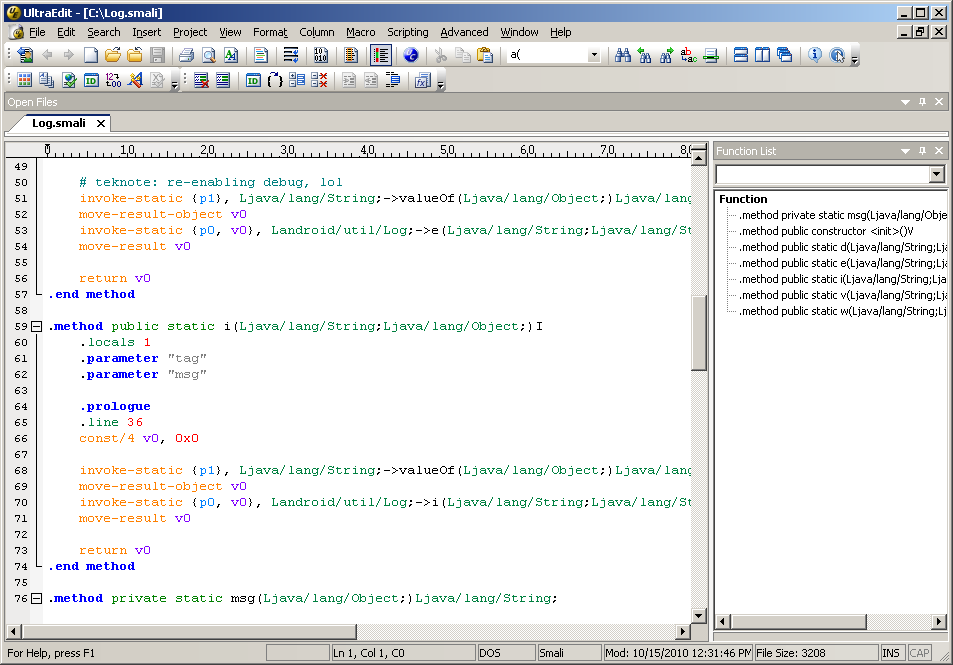 android cracking: smali syntax highlighting for ultraedit android cracking: smali syntax highlighting for ultraedit