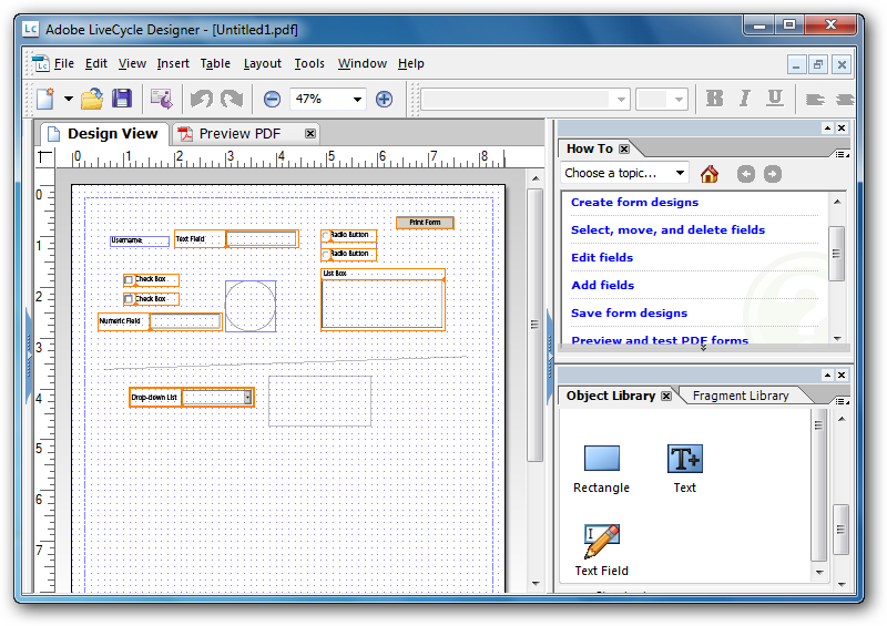 WeB LoG'S JuUiER: Create input form for PDF by Adobe LiveCycle Designer WeB LoG'S JuUiER: Create input form for PDF by Adobe LiveCycle Designer