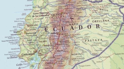 Online Maps: Ecuador physical map