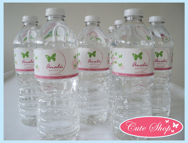 Botellas de agua decoradas para bautizo - Imagui