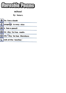 Sarmiento International School: ACROSTIC POEMS