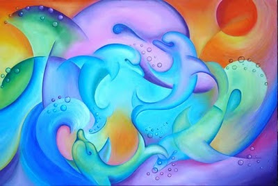 Pinturas de delfines - Imagui