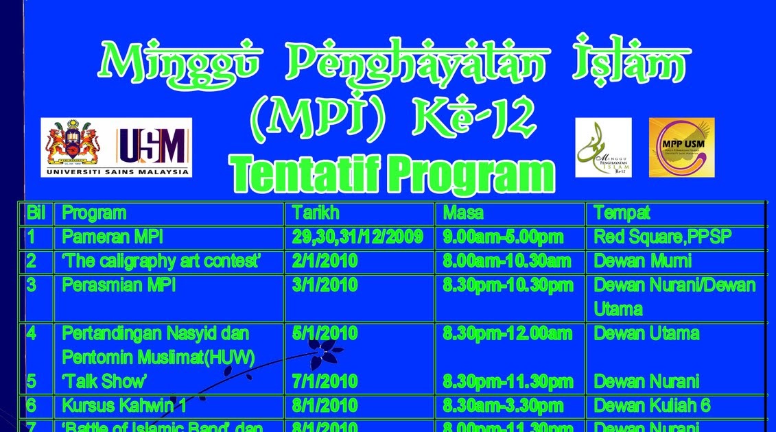 Blog RAKAN MASJID: PERHATIAN! :TENTATIF PROGRAM MINGGU PENGHAYATAN ... Blog RAKAN MASJID: PERHATIAN! :TENTATIF PROGRAM MINGGU PENGHAYATAN ...