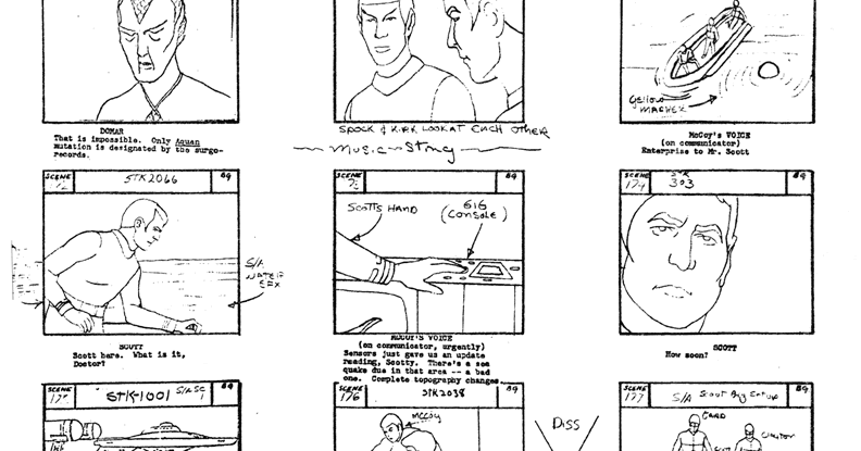G322 TV Drama: Storyboard example