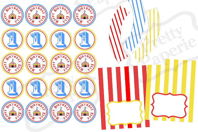 Recent Client: Circus Theme Party Printables – At Home With Natalie