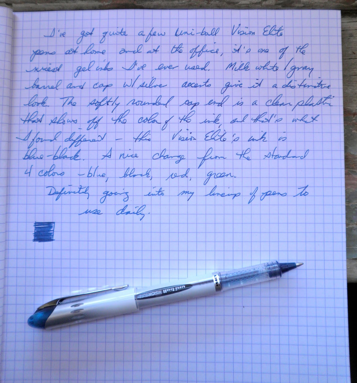 Pocket Blonde: Uni-Ball Vision Elite with Blue Black Ink Pocket Blonde: Uni-Ball Vision Elite with Blue Black Ink