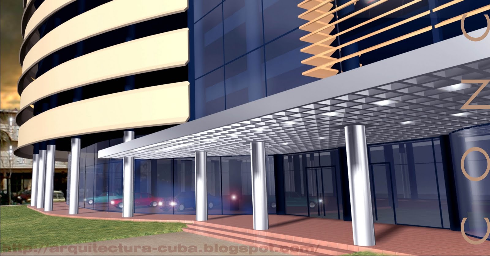 ARQUITECTURA CUBA: Edificio polifuncional “Parcimex”, proyecto de 1999.