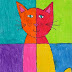 Abstract Oil Pastel Cat - Art Projects for Kids