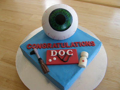Smandacakes: Eyeball Cake for New Eye Doctor