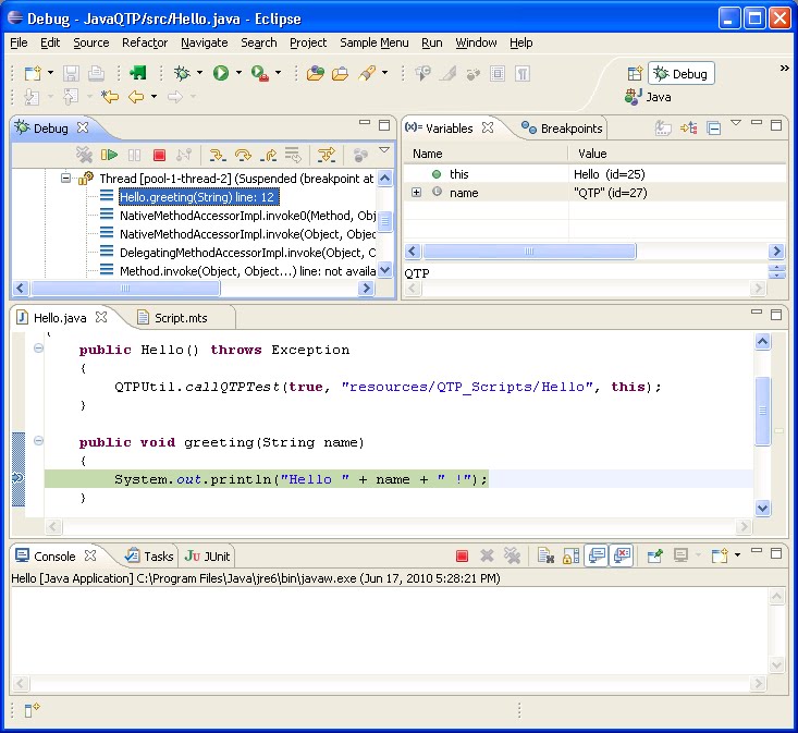 Java QTP Communication Channel: Invoke Java method with String argument Java QTP Communication Channel: Invoke Java method with String argument