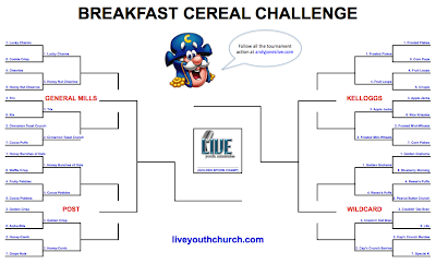 Updated Breakfast Cereal Challenge Bracket | // Andy Jones Live
