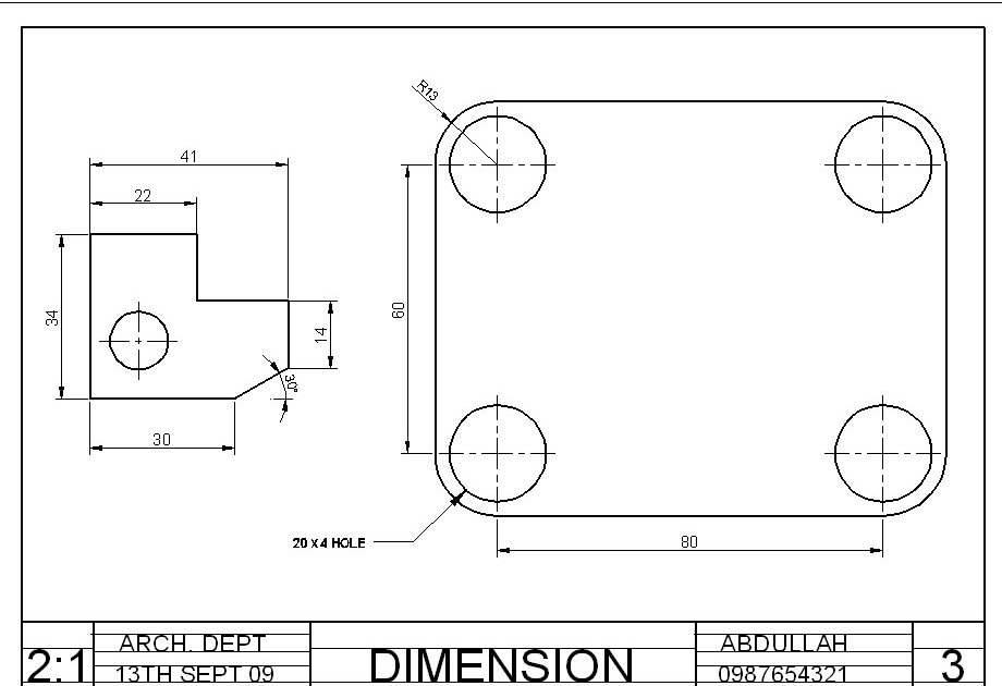 Engineering Drawing 2009 Assignment 3 Dimension Scale engineering-drawing-2009-assignment-3-dimension-scale