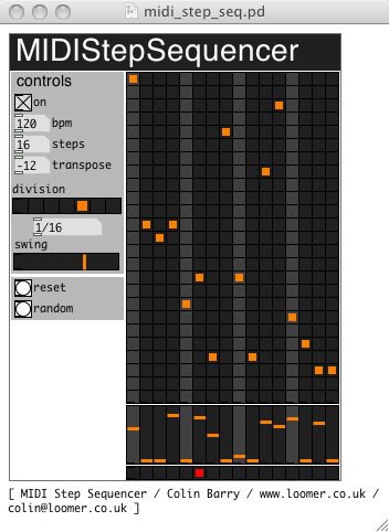 High-pass Filter: Pure Data MIDI Step Sequencer (2)