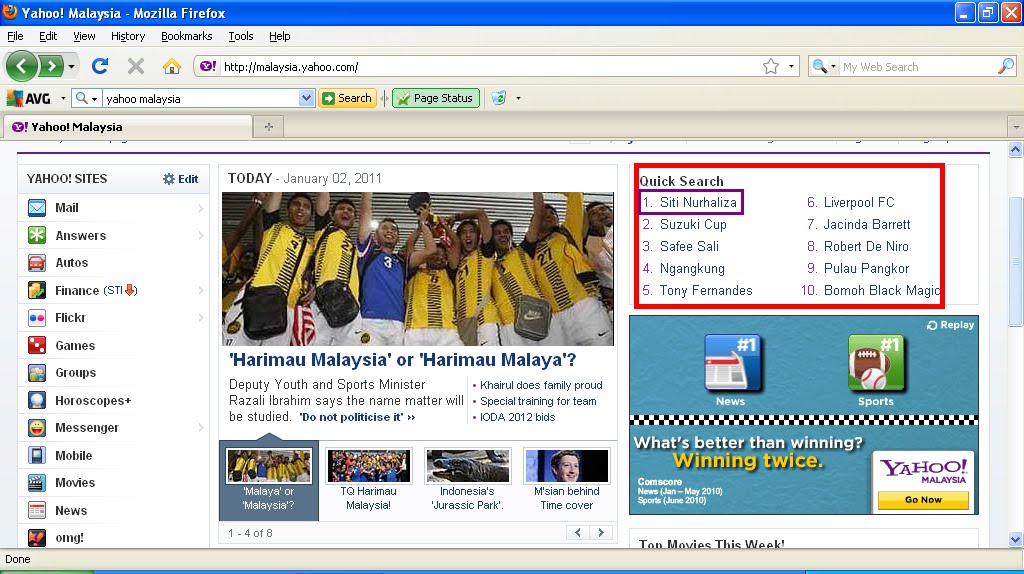 My Small World: Pencarian di Yahoo Malaysia