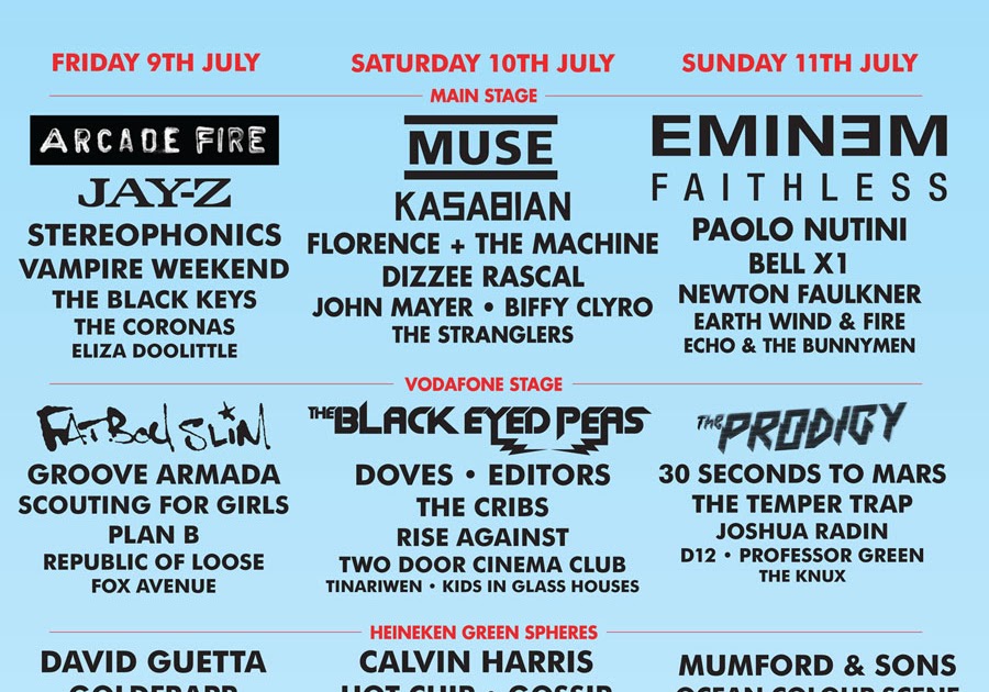 GRAPEVINE NEWS - Northern Ireland: Oxegen 2010 line-up