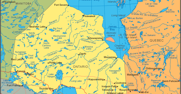 Canoeing -Tales From The Paddle: Ontario Map & Satellite Image | Roads ...