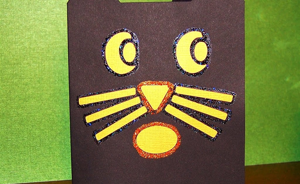 Capadia Designs: Halloween Black Cat Card