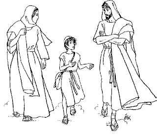 Dibujos para colorear cristianos del niño jesus en el templo - Imagui