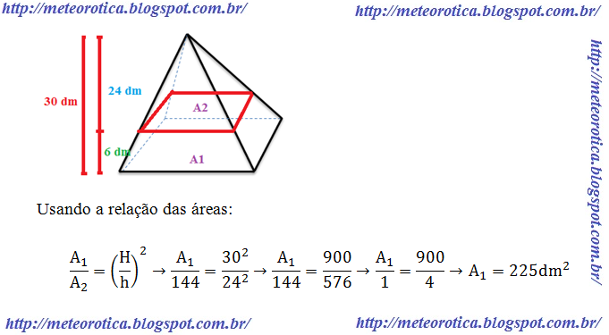 M.E.T.E.O.R.O.T.I.C.A: Exercícios resolvidos sobre Tronco de Pirâmides