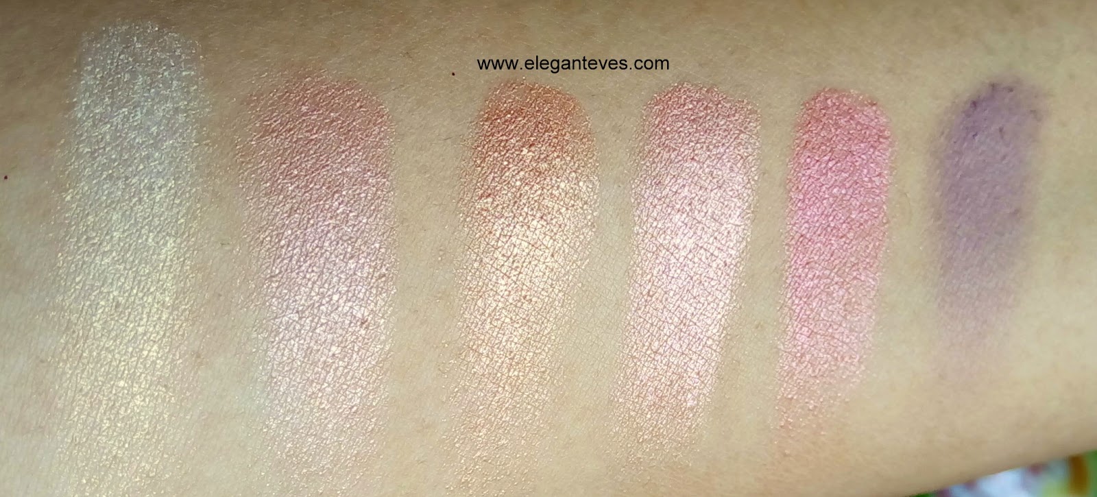 Review, Swatches of Technic Eyeshadow palette in Bronze - Elegant Eves