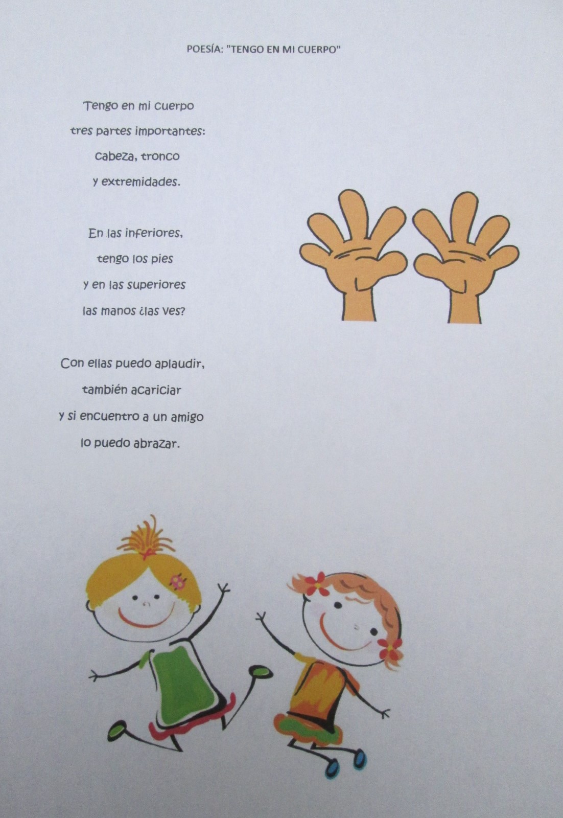 Escuela con Vida: PROYECTO "LAS MANOS": POESÍA DEL CUERPO