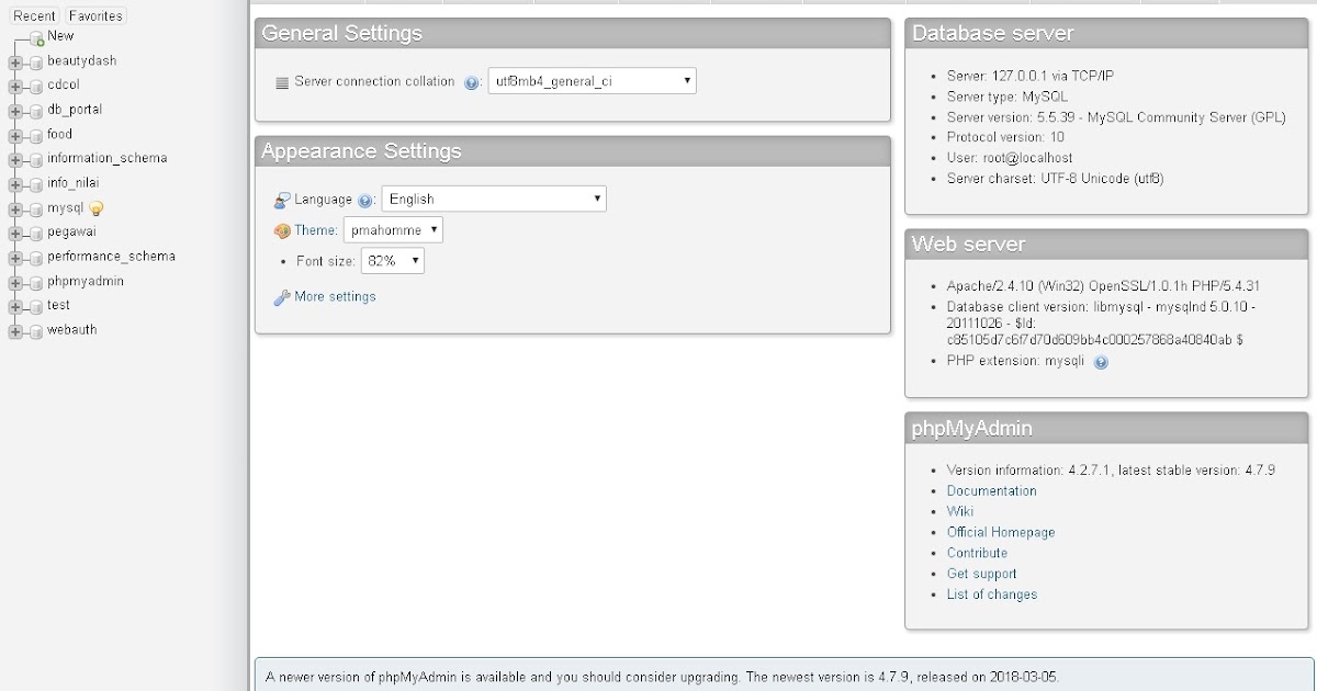 Cara Membuat Data Base di Phpmyadmin