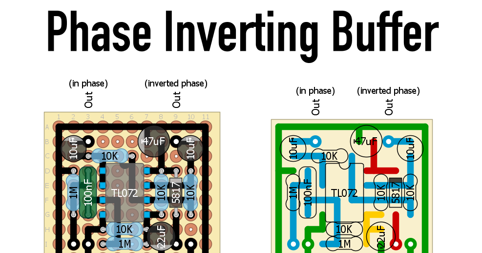 Perf and PCB Effects Layouts: Inverting Phase Buffer