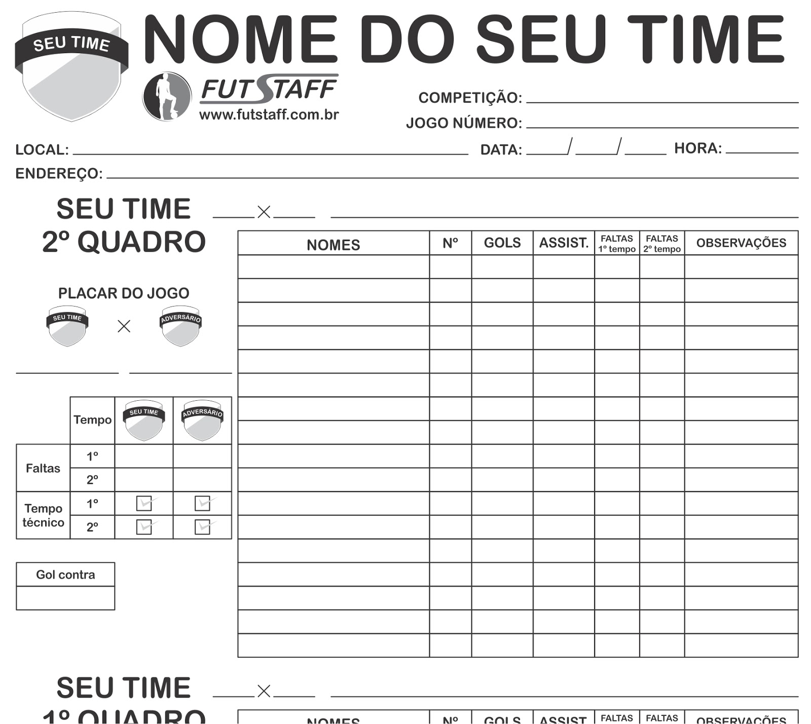 Sumula Simples De Futsal - RETOEDU