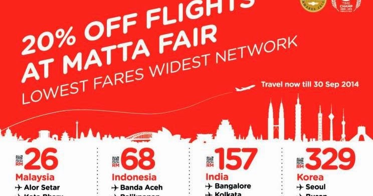 AirAsia: 20% OFF flights at MATTA Fair | Travel