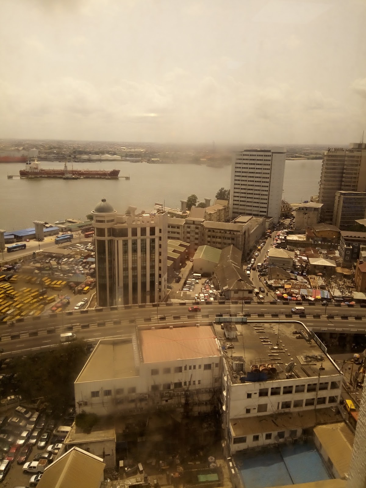 A View Of The Lagos Lagoon From A Height Of 200 Feet Above Sea Level ...