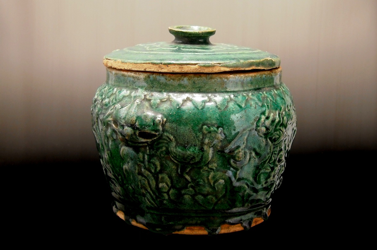 PATINA CINA PERANAKAN: CHINESE SHIWAN GREEN GLAZED JARDINIERE