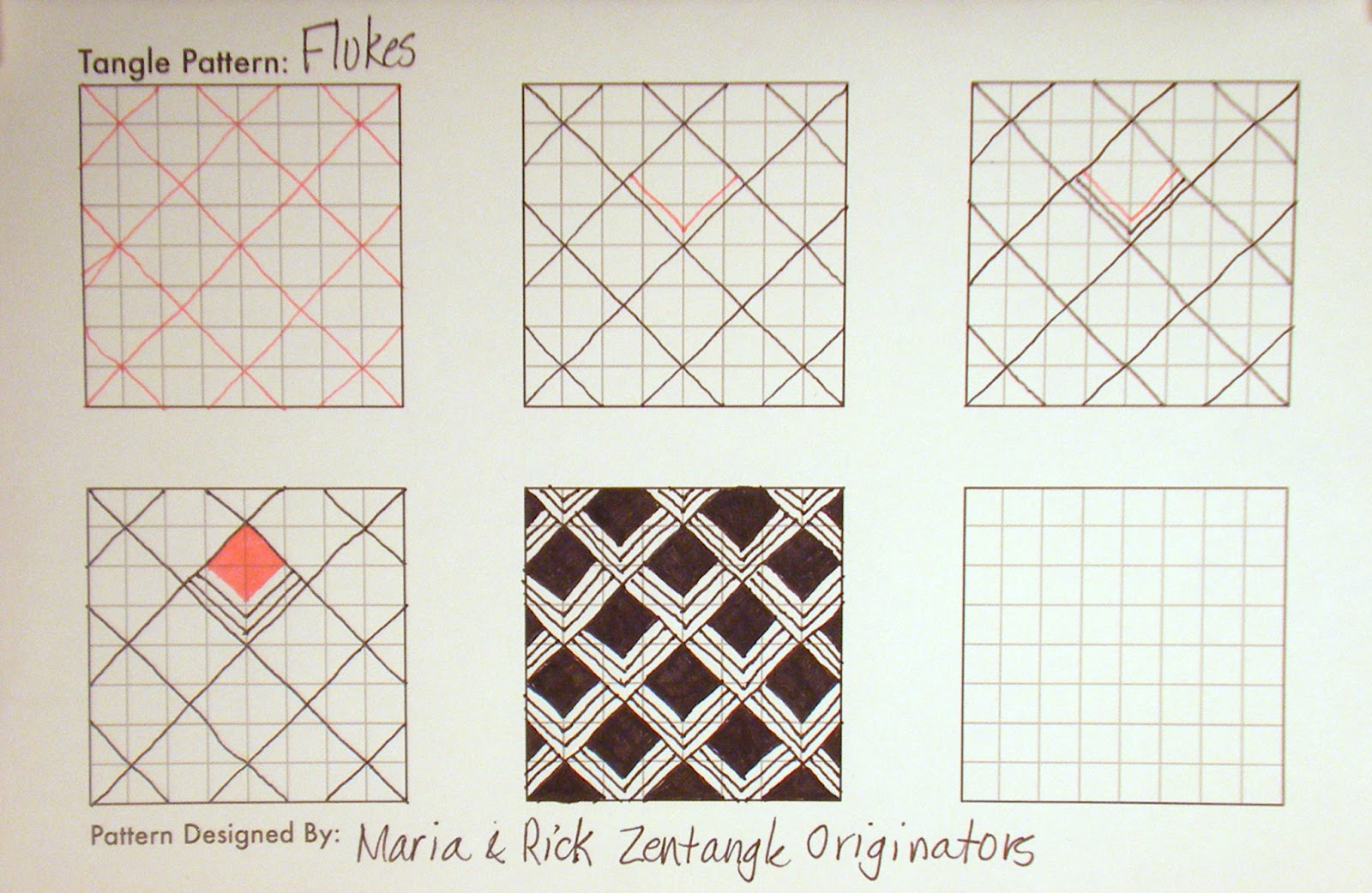 Jen's Tangle: Flukes a Zentangle.com Original Pattern