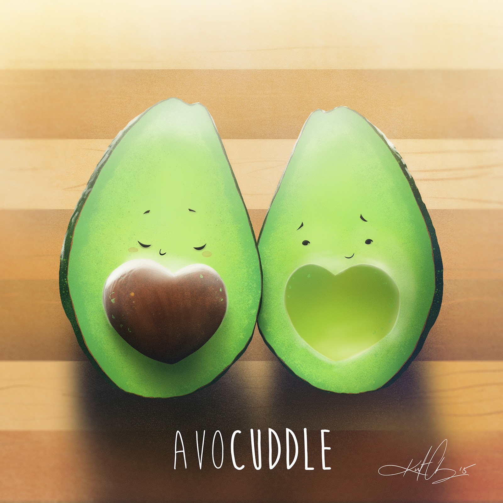 Avocuddle by Kurt Chang : r/AdorableArt