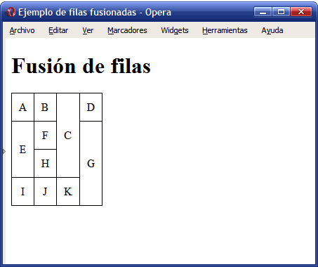 Curso Web: Tablas complejas en html - fusión múltiple de filas y columnas