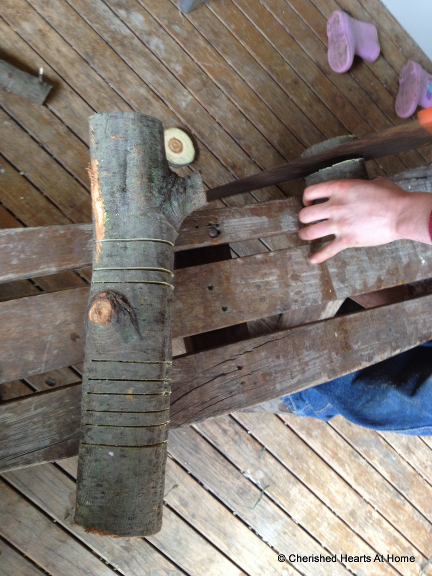 Cherished Hearts At Home: Homemade Tree Blocks Tutorial