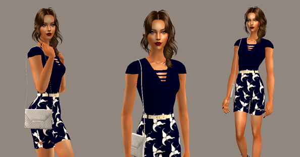 Rafaela Sims: Romper and Bag The sims 2