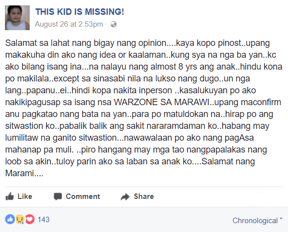 Mom Cries For Help, Lost Son Turns Up as a Maute Child Warrior? - Pinoy ...