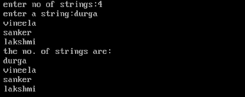 C Programs Using Array Of Strings Computersadda